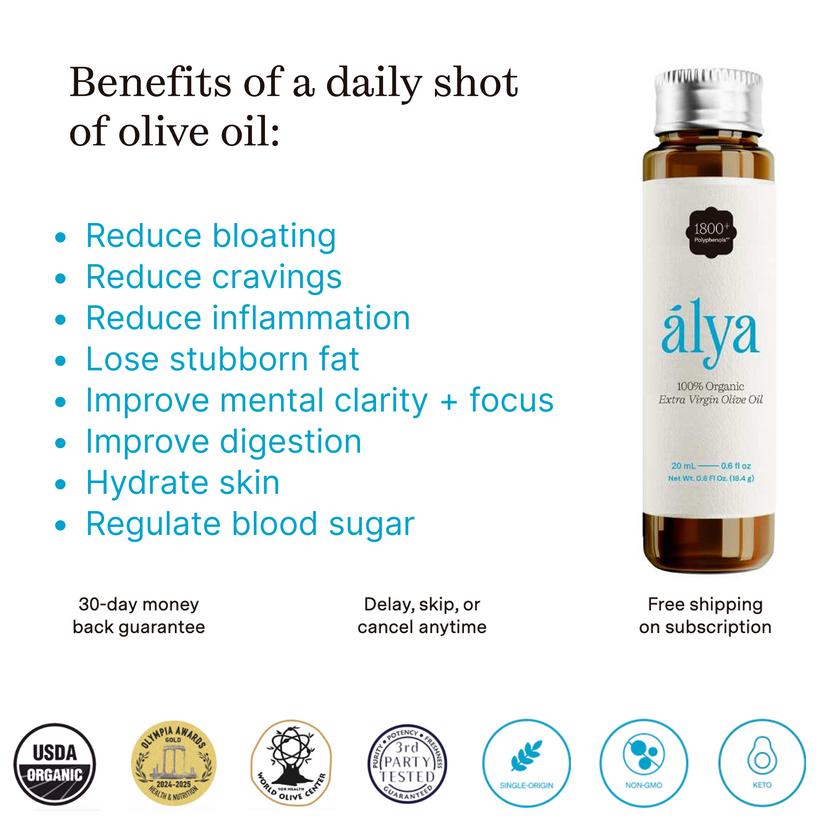 Extra-Virgin Olive Oil Shots – Alya Health